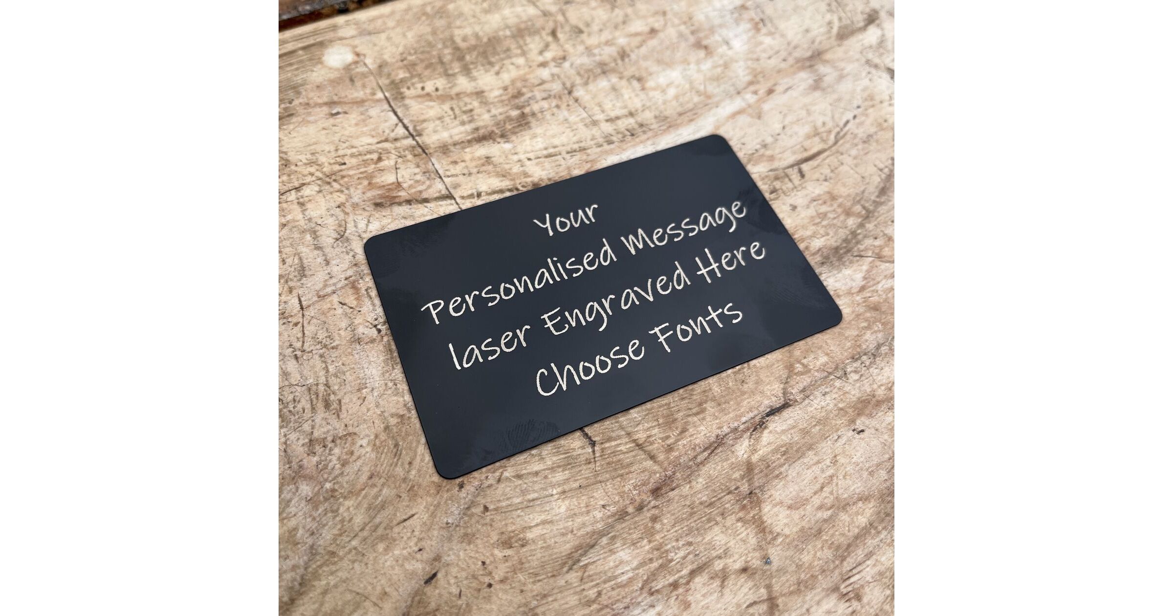 Personalised Wallet Insert - Boyfriend or Girlfriend Gift, Engraved ...