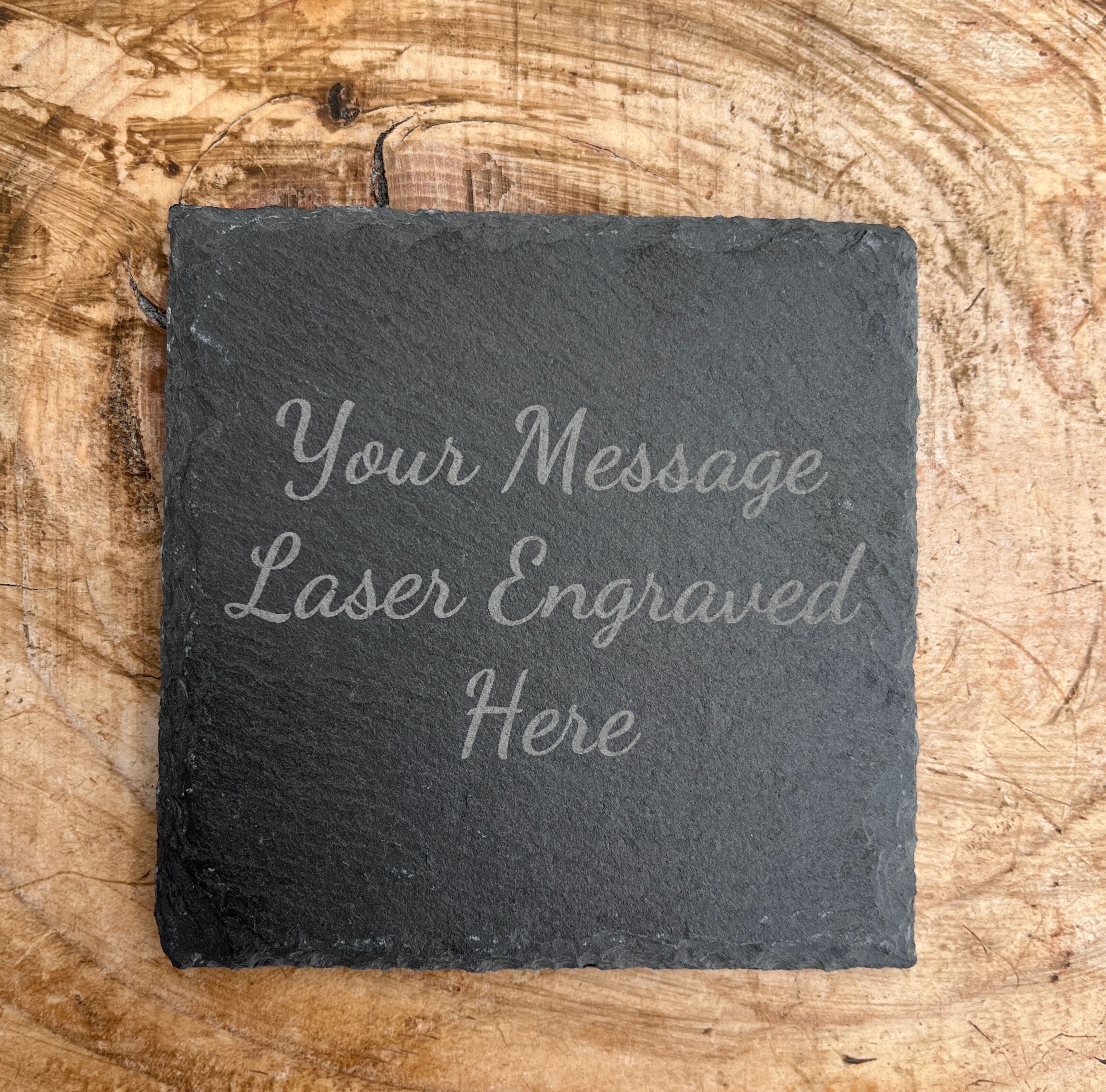 Personalised Slate Coaster - Lovely Gift for Grandad, Grandma, or ...